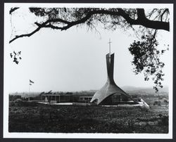Chapel at Calvary Cemetery, Santa Rosa, California, 1970 — Calisphere
