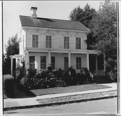 Bracketed two story cottage with Greek Revival elements — Calisphere