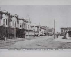Fourth Street, East from Exchange Avenue, Santa Rosa, Cal — Calisphere