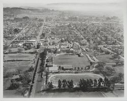 Aerial view of Santa Rosa High School and Santa Rosa Junior College ...