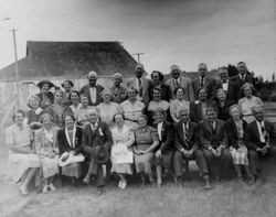 William (Bill) Borba and a large group of adults, including posing for ...