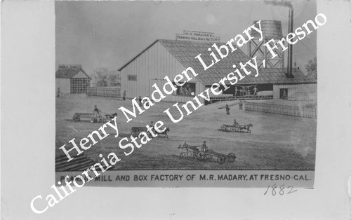 Planning Mill and Box Factory of M.R. Madary. At Fresno, Cal — Calisphere