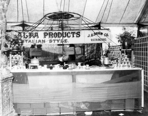 Italian food display booth — Calisphere