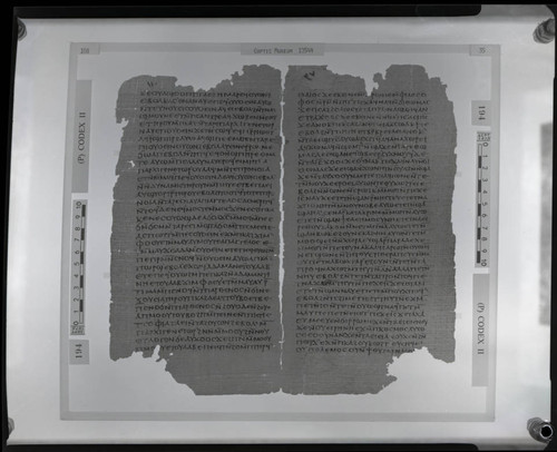 Codex II, papyrus pages 108 and 35 — Calisphere
