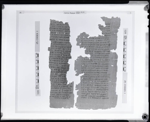 Codex I, papyrus pages 84 and 1 — Calisphere