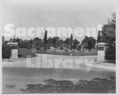 Masonic Lawn Cemetery Main Entrance — Calisphere