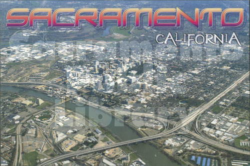 Aerial View of Sacramento and it's Highways, Sacramento, CA — Calisphere