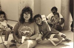 Chumash family at the park in Thousand Oaks, early 1990s — Calisphere