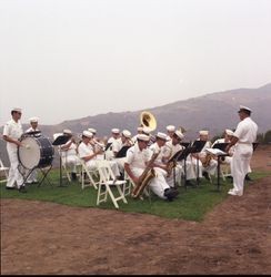 Band performing at the dedication of Malibu campus and William Banowsky ...