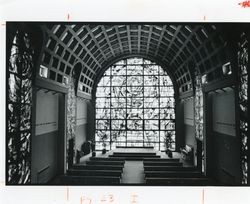 Stauffer Chapel interior, ca. 1988 — Calisphere