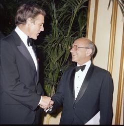 William S. Banowsky and Milton Friedman at the first Pepperdine ...