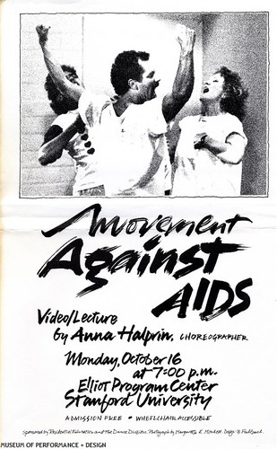 Poster for "Movement Against AIDS" video/lecture — Calisphere
