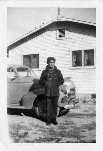 Robert Gallardo on leave from the U.S. Navy — Calisphere