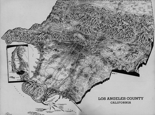 Map of Los Angeles County, from Los Angeles County, California, 1931 ...