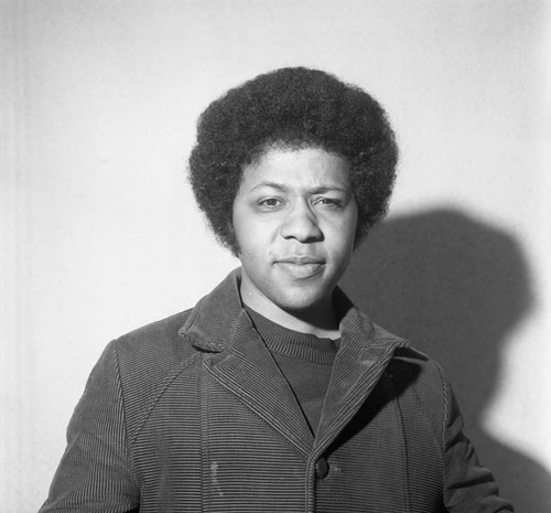 John Floyd posing for the camera, Los Angeles, 1971 — Calisphere