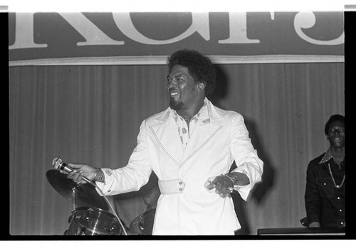 KGFJ soul caravan, Los Angeles, ca. 1973 — Calisphere