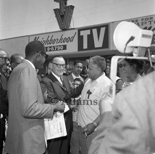 Governor Pat Brown, Los Angeles, 1966 — Calisphere