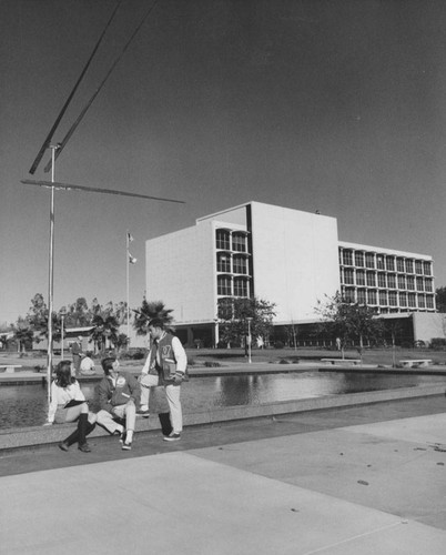 Administration Building and reflecting pool at San Fernando Valley ...
