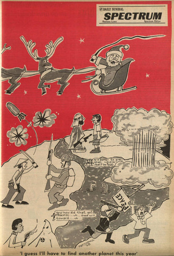 Daily Sundial Spectrum front page, depicting war around the world ...