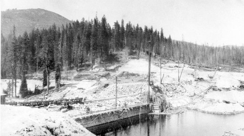 Construction of Buck Storage Dam — Calisphere