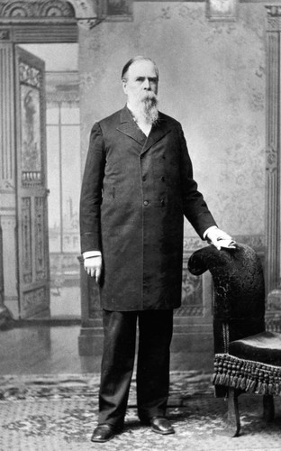 Standing portrait of John Bidwell taken Jan. 17, 1891 — Calisphere