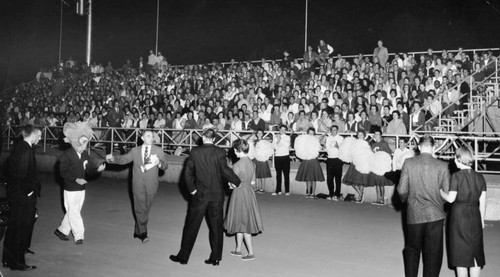 Harlen Adams with Chico State Mascot — Calisphere