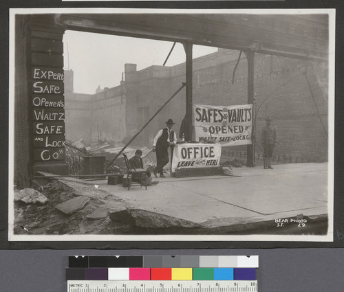 [Waltz Safe and Lock Co. Makeshift service in ruins of unidentified ...