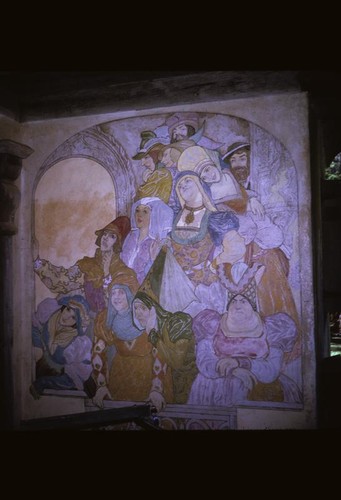 Wyntoon, Cinderella House, exterior, mural, Pogany — Calisphere