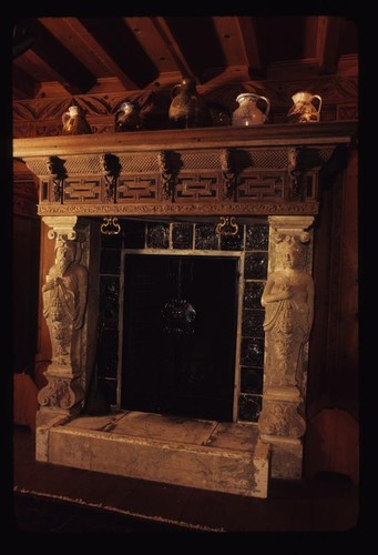 Wyntoon, Cinderella House, interior, mantel — Calisphere
