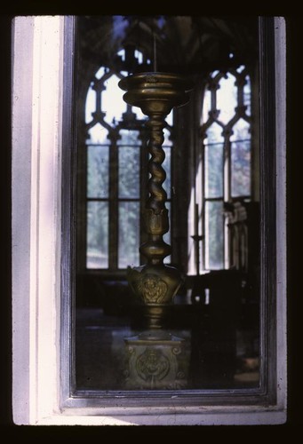 Wyntoon, The Bend, interior, Dining Room, candleholder detail — Calisphere