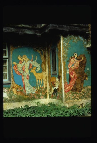 Wyntoon, Brown Bear House, exterior, murals, Pogany — Calisphere