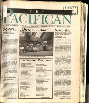 The Pacifican, October 24,1996 — Calisphere