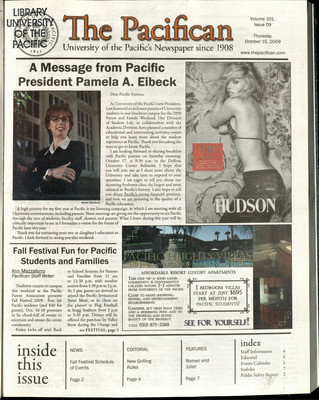 The Pacifican October 15, 2009 — Calisphere