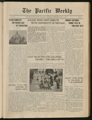 The Pacific Weekly, April 7, 1915 — Calisphere