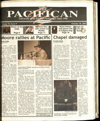 The Pacifican October 30, 2003 — Calisphere
