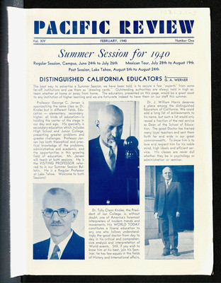 Pacific Review February 1940 — Calisphere
