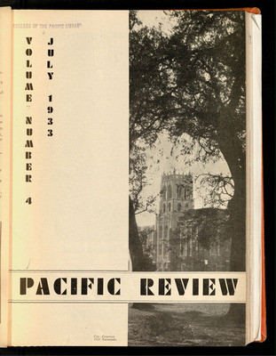 Pacific Review July 1933 — Calisphere
