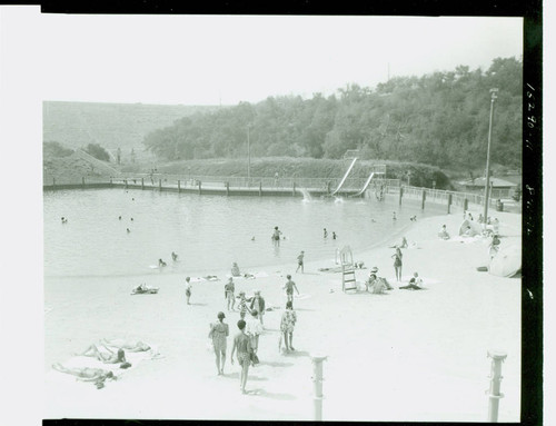 View of Puddingstone Swim Park at Frank G. Bonelli Regional Park ...