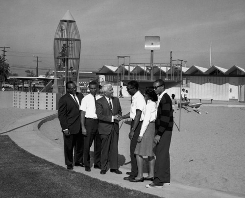 View of Supervisor Burton W. Chace at George Washington Carver Park ...