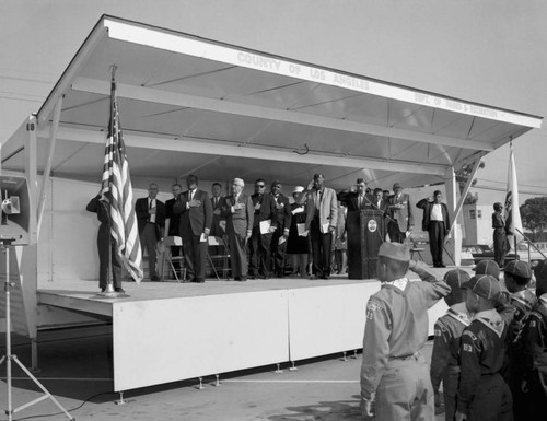 View of Supervisor Burton W. Chace at George Washington Carver Park ...