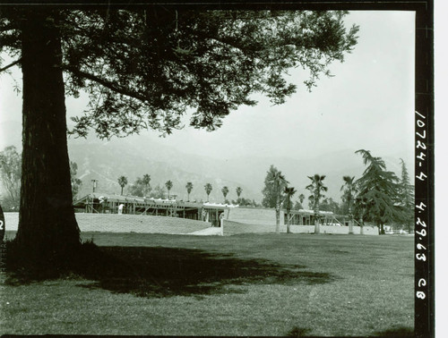 View of the construction of Altadena Golf Course clubhouse — Calisphere