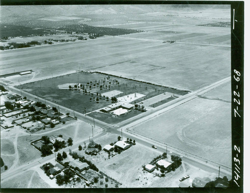 Aerial view of George Lane Park — Calisphere