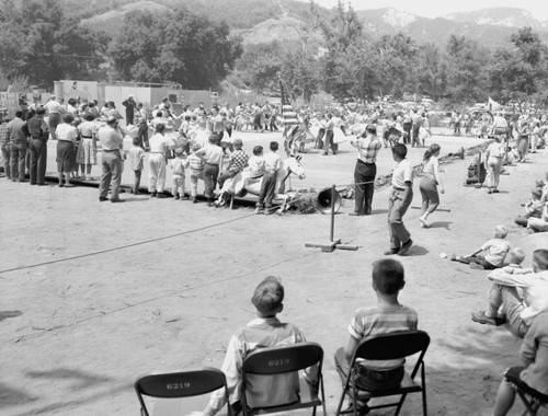 View of a festival at Placerita Canyon State Park — Calisphere