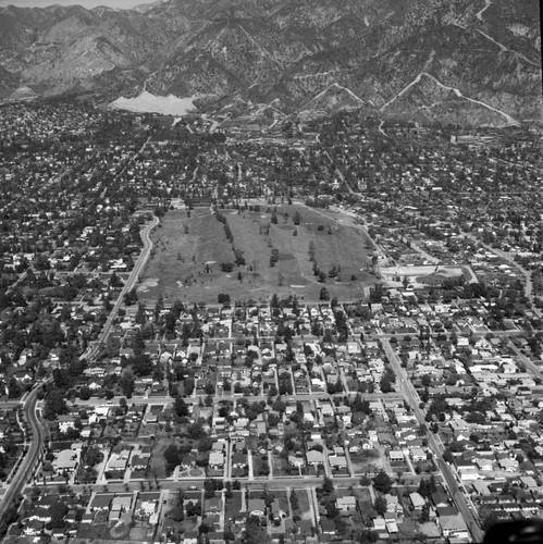Aerial view of Altadena Golf Course — Calisphere