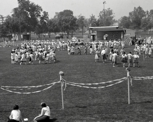 View of a celebration at Arcadia Community Regional Park — Calisphere