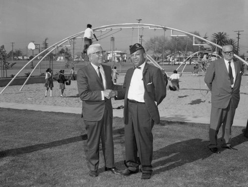 View of Supervisor Burton W. Chace at George Washington Carver Park ...