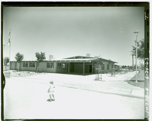 View of the George Lane Park Community Center — Calisphere