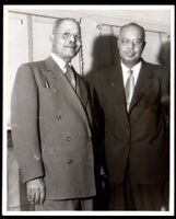 Dr. John A. Somerville with an unidentified man, 1950s — Calisphere