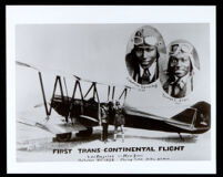 Advertisement titled "First Transcontinental Flight from Los Angeles to ...