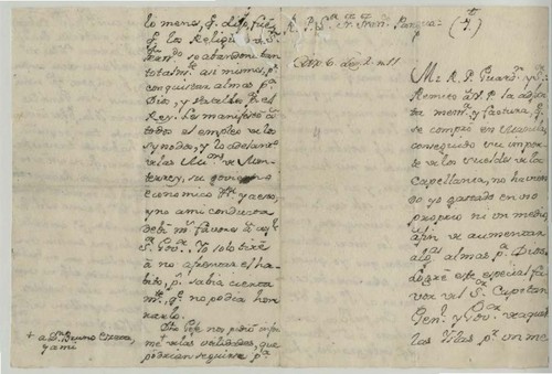 [Collection of five letters relating to Father Pedro Benito Cambón, the ...